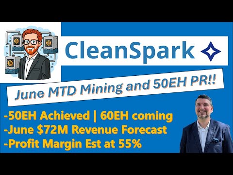 CleanSpark Achieves 50EH and MTD June Mining Estimates 🎉🥳