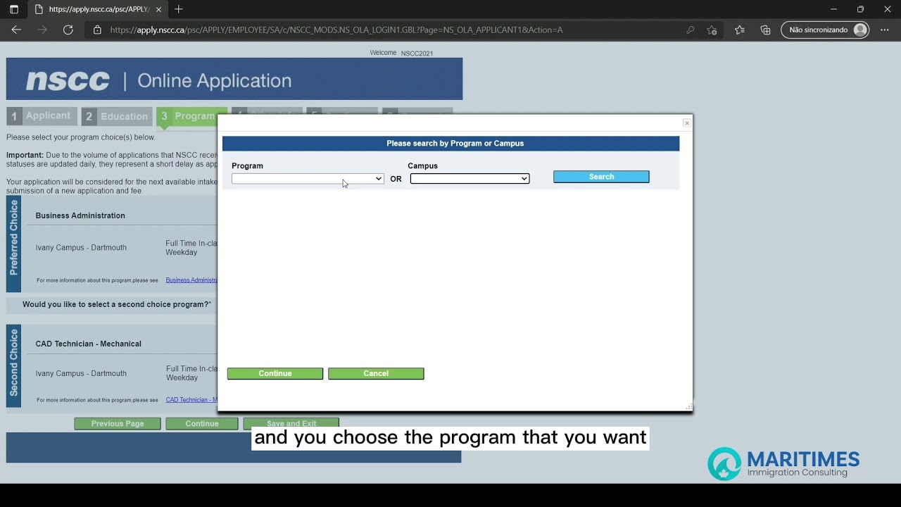 How to apply: NSCC