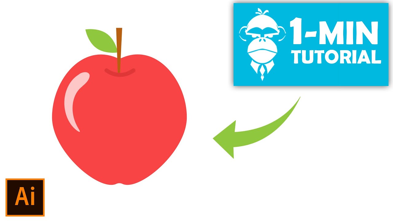 Flat Design Apple - Illustrator Tutorial