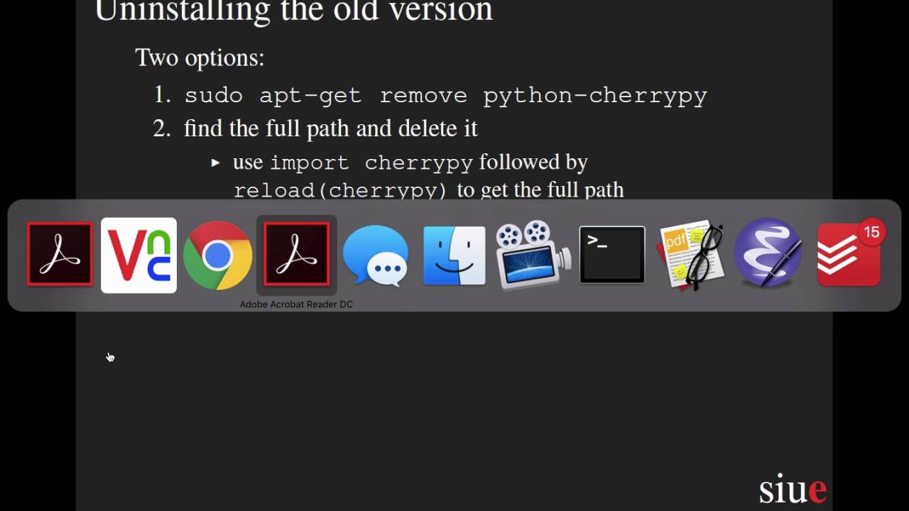 Debugging Cherrypy installation problems