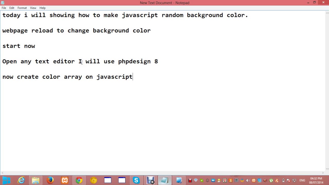 How to make Javascript Random Background Color