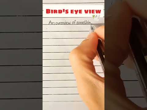 📚 Daily English Idiom | Bird's-eye view #19