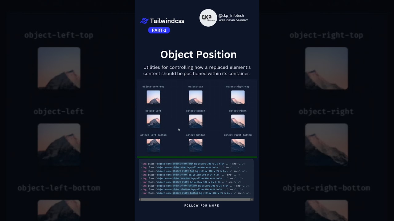 Object Position | Tailwindcss Tutorial Part - 1