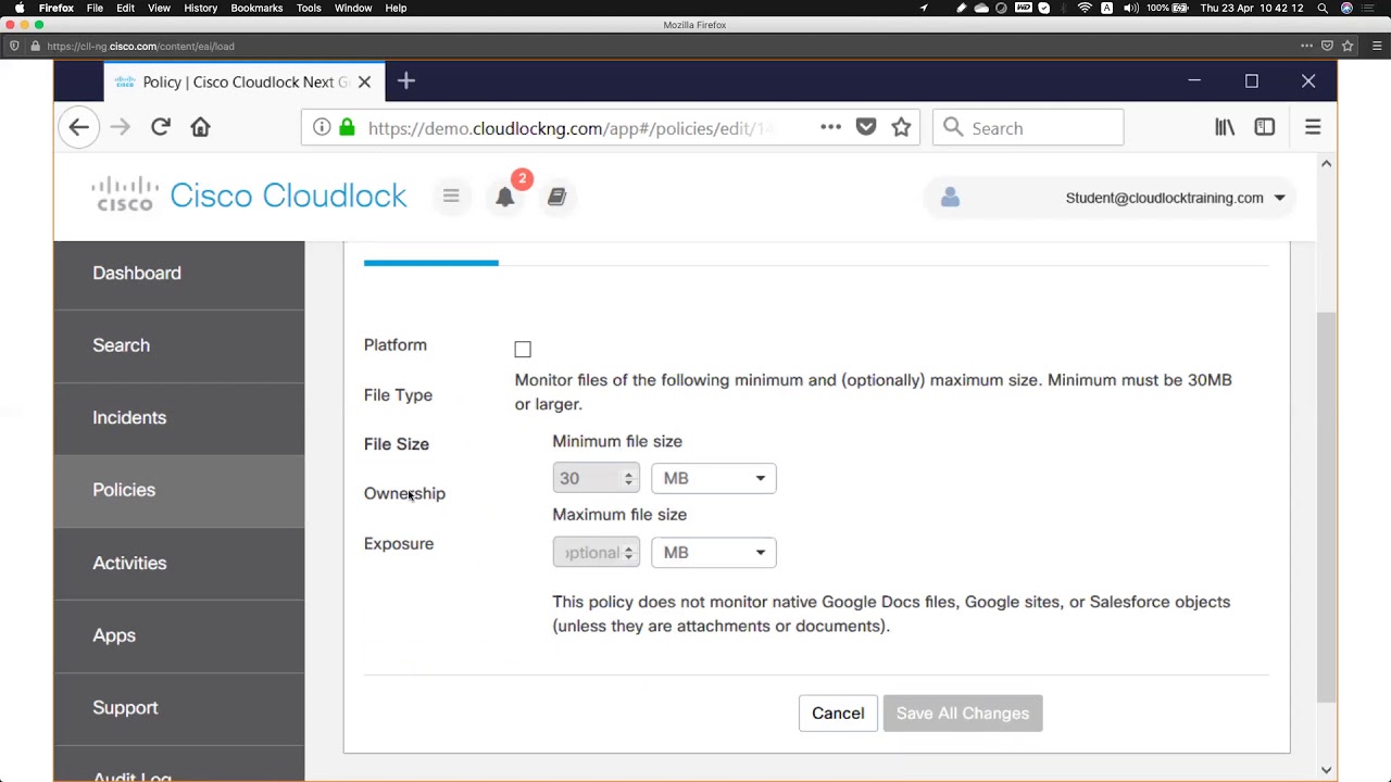 Explore Cisco Cloudlock Application and Data Security-Demo