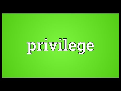 Privilege Meaning