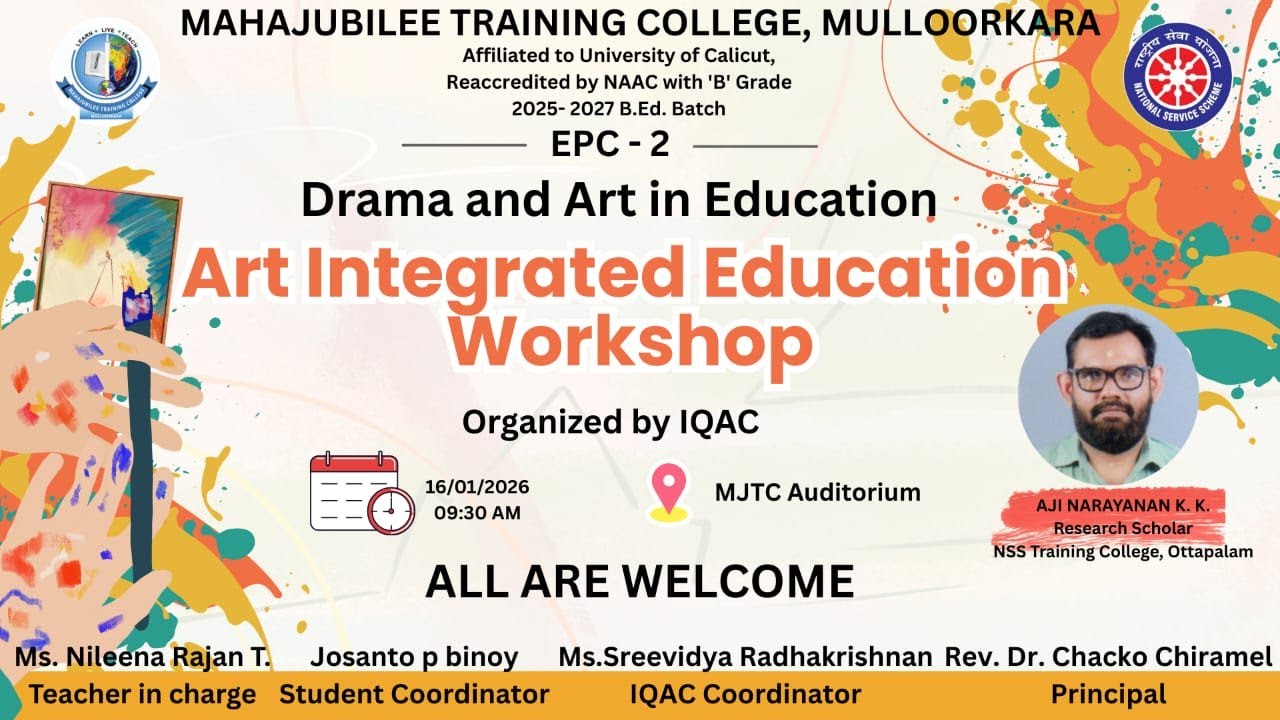 EPC - 2 Drama and Art in Education Art Integrated Education Workshop