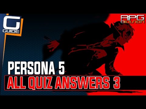 Persona 5 - All Quiz (School Class Questions) Answers for September & October