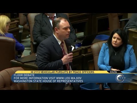 Rep. Greg Cheney supports I-2113 during House floor debate, restoring vehicular police pursuits