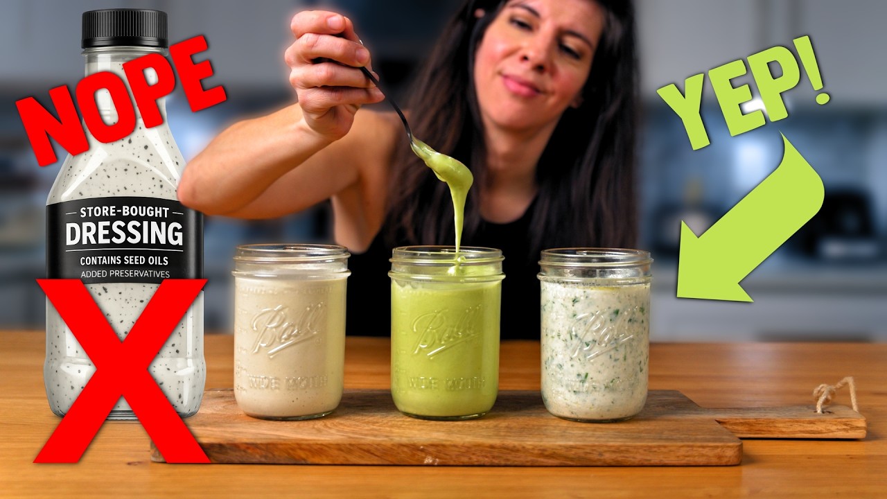 Stop Buying Salad Dressing. Make These 3 Instead (No Seed Oils)