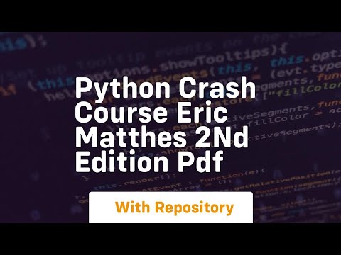 python crash course eric matthes 2nd edition pdf