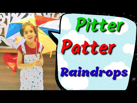 Monsoon Rhyme for kids || Pitter Patter raindrops #Rhyme #KidsRhyme #NurseryPoem Class1 english poem
