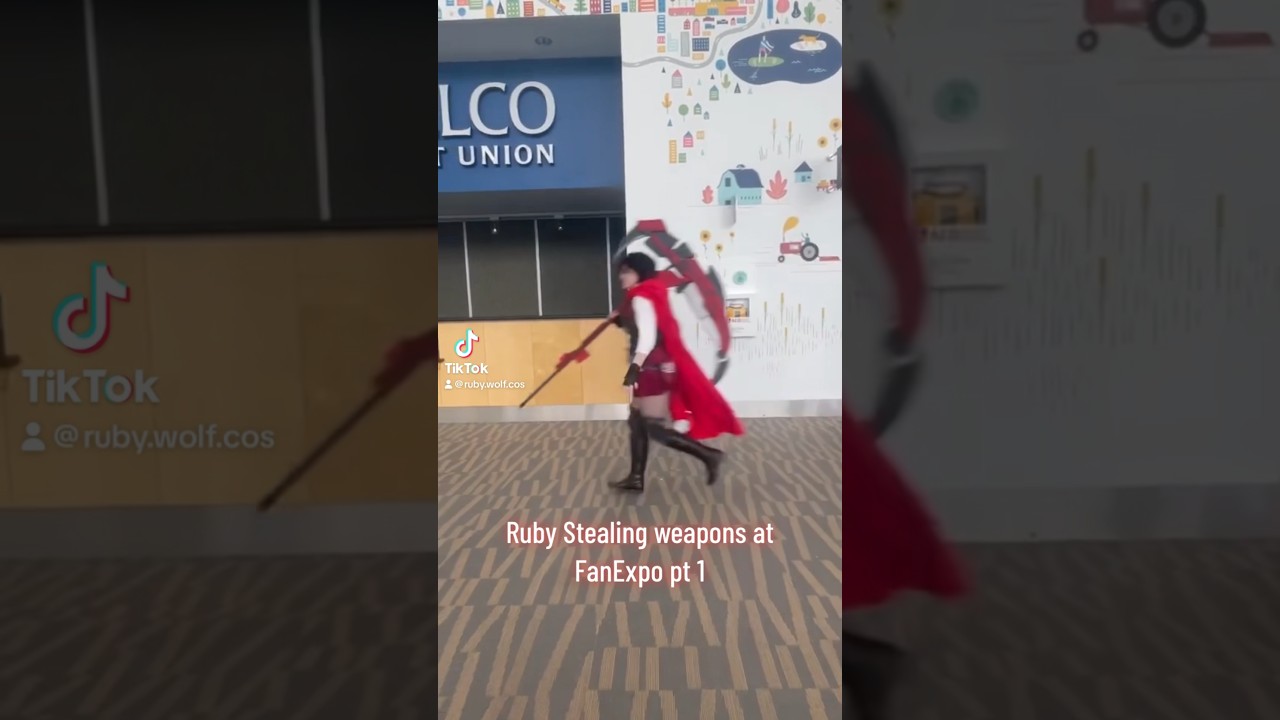Ruby took so many weapons… #anime #animecosplay #cosplay