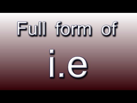 Full form of IE