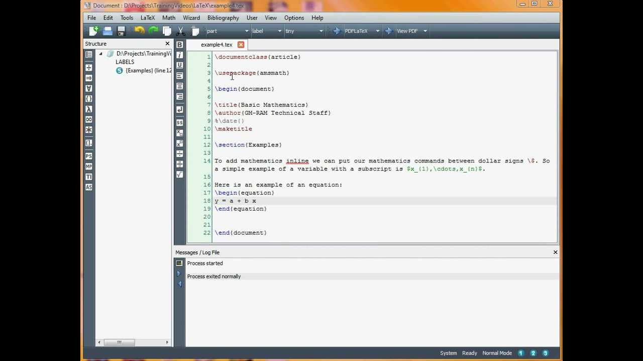 LaTeX Typesetting - Basic Mathematics