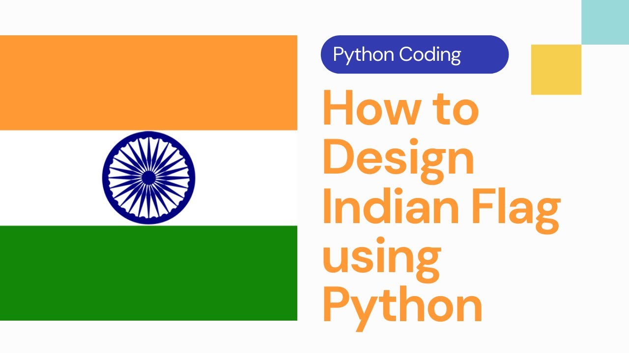 How to Design Indian Flag using Python | Draw Indian Flag | Python Tutorial for Beginner | Python