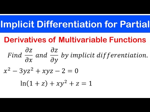 🟡08 - Implicit Differentiation for Partial Derivatives of (Multivariable Functions)