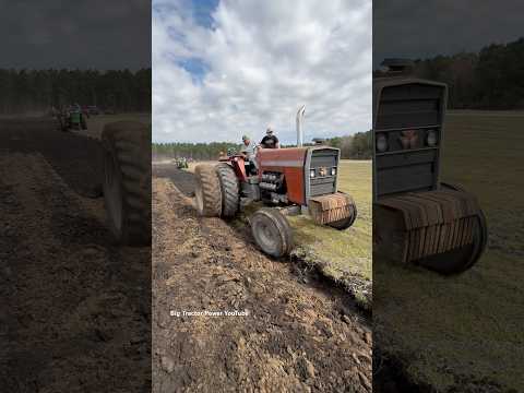 V8 MASSEY FERGUSON 1155 Tractor Plowing #bigtractorpower