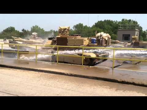 Cleaning US Army M1A2 Abrams Tanks