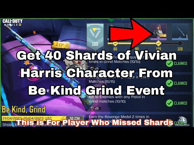 Call of Duty Mobile Be Kind, Grind event: Get free Vivian Harris Shards ...