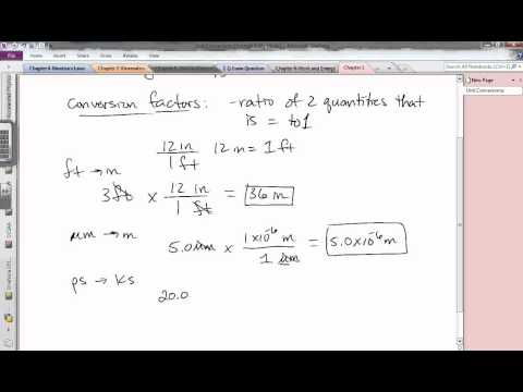 conversion factors