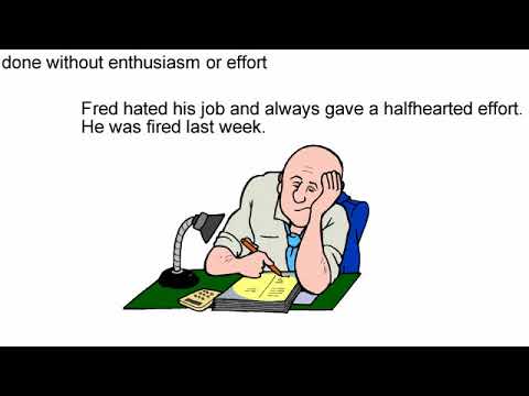halfhearted meaning | Vocabulary for Kids | Children's Dictionary | Learn English Vocabulary