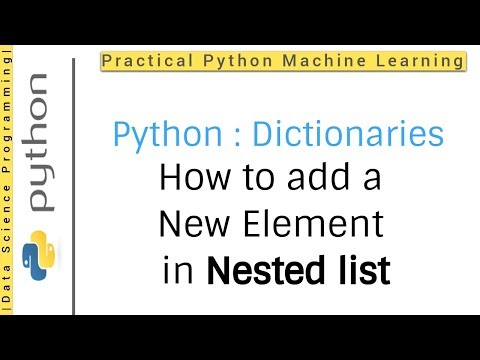 Python 3 Programming Tutorial - List Tutorial | How to add a new element in nested list