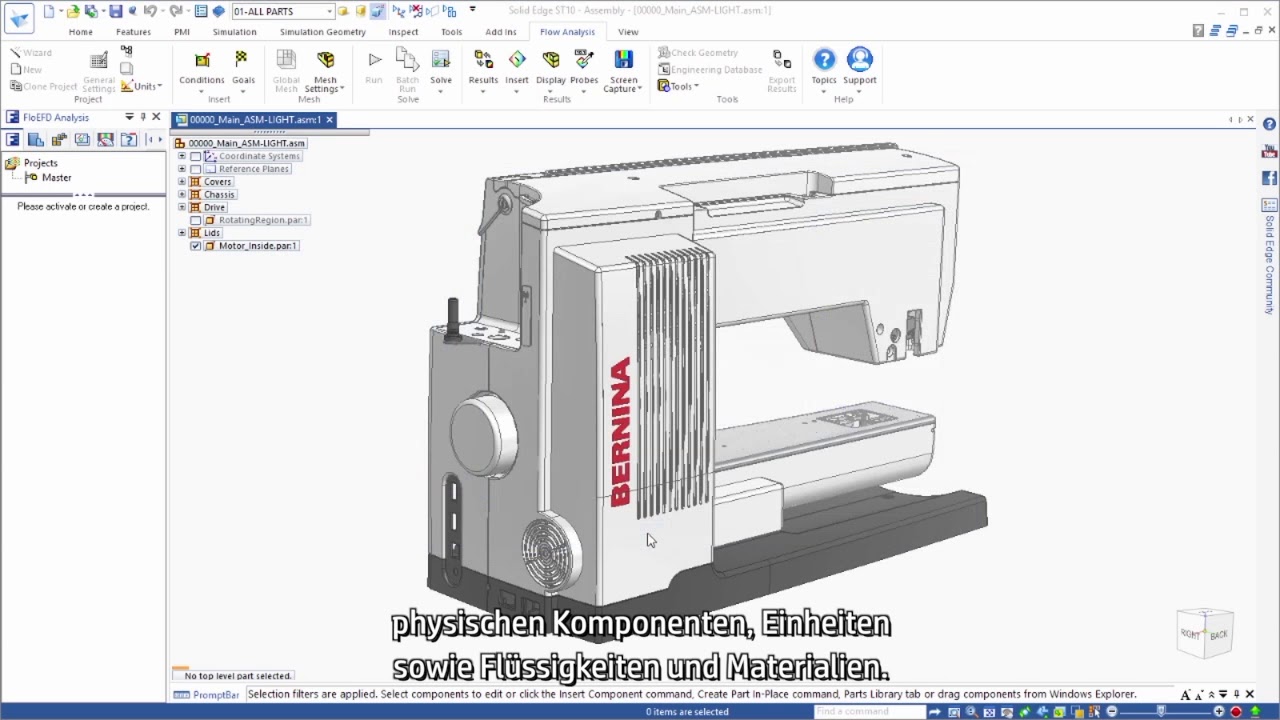 Flow Simulation in Solid Edge ST10 (Deutsche Untertitel): Solid Edge Flow Simulation