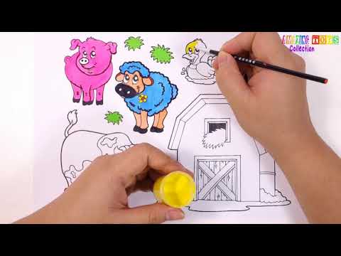How to Coloring Farm Animal Coloring Book for Kids Learning Colouring Pages