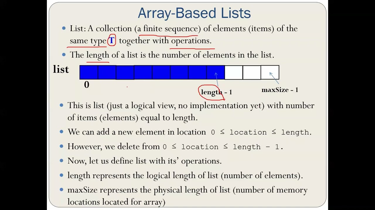 02 Array Based Lists 1