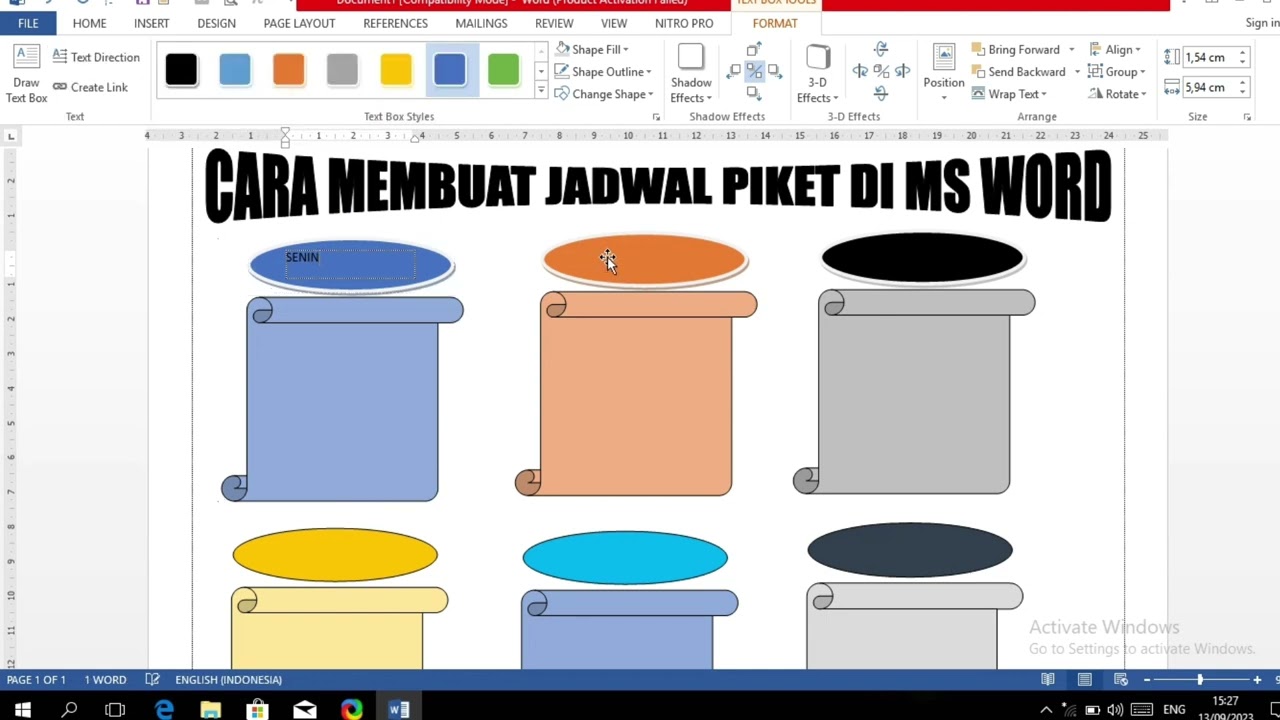 Penting nih.!!! Cara Membuat Jadwal Piket Kelas di Microsoft Word