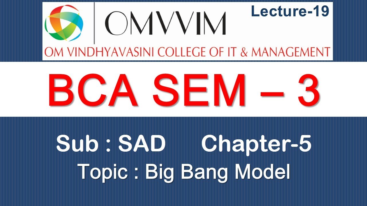 BCA sem-3 | SAD | Chapter-5 : SDLC Models | Bid Bang Model | Omvvim College Morbi