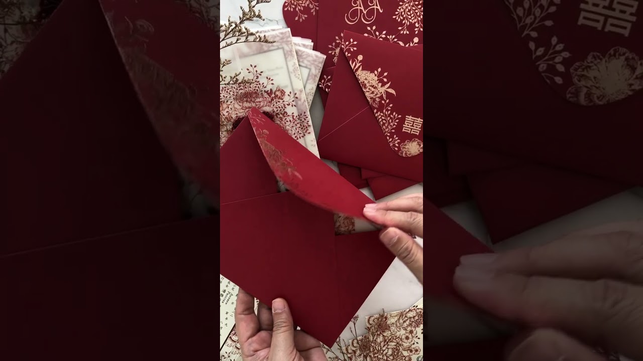 Custom Oriental Wedding Invitation