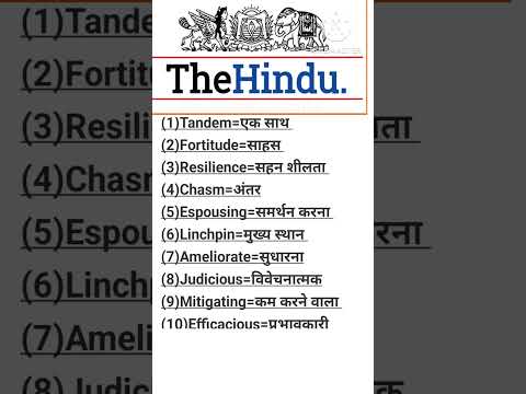 The Hindu Editorial Vocab।।The Hindu Vocab and Word Meanings। Today's 3rd Feb 2024#English