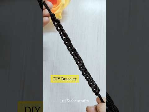 Easiest Black Thread Bracelet | Macrame Bracelet โจ #bracelet #shorts #diy
