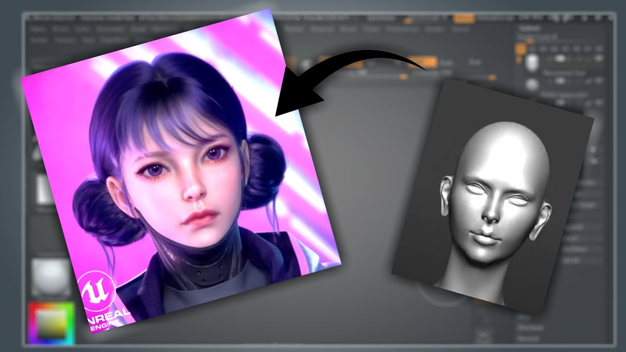 Character sculpting timelapse #1