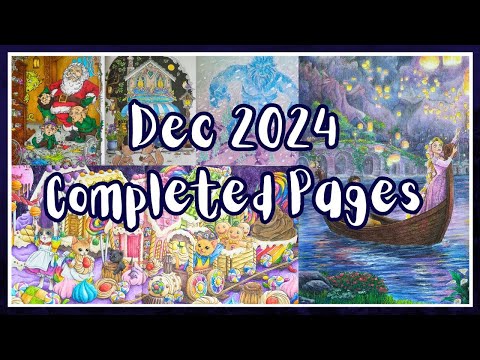 Completed Colouring Pages for December 2024