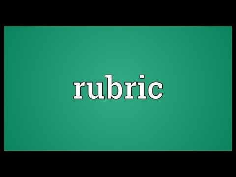 Rubric Meaning
