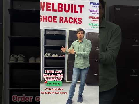 Organize your space, fast! 🚀 Premium Welbuilt Wall mounted Metal Shoe Racks #youtubeshorts