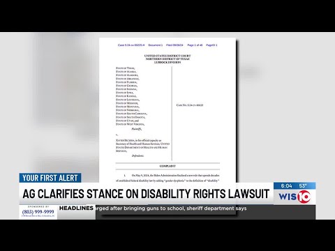 SC attorney general set to file motion in 504 lawsuit