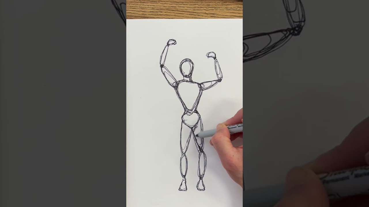 Figure Drawing Practice | Basic Human Proportions #shorts #sketch #sketchbook