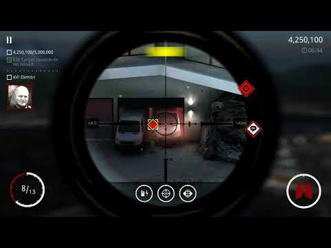 Hitman Sniper Chapter 6 Mission 32: Score 5,000,000 and Headshot 8 High Profile Targets