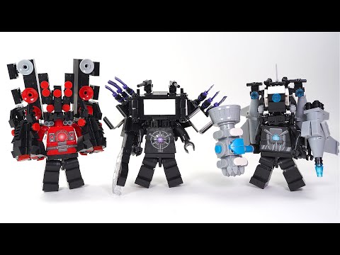LEGO Skibidi Toilet | Titan TV man | Titan Cameraman Titan Speakerman Fully Movable Unofficial Lego