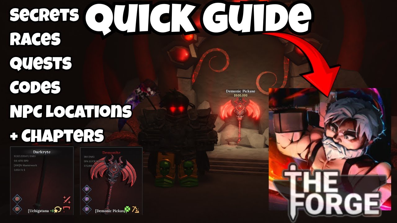 The Forge - Quick General Guide, Quests, Secrets, Races, Locations & Codes