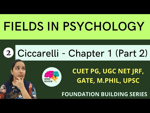 Understanding the Fields and Professionals in Psychology: Ciccarelli Chapter 1 - Part 2 | Galaxy.ai