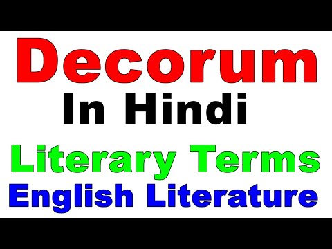 Decorum in Hindi - Literary terms of English Literature