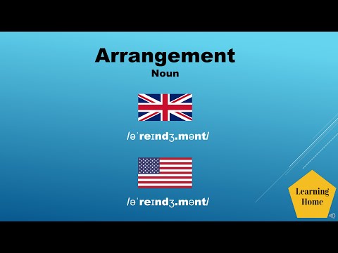 Arrangement meaning pronunciation and synonyms #Shorts