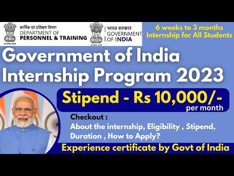 Government Internship 2023 | Free Govt Certificate | Ministry of India Internship for Students