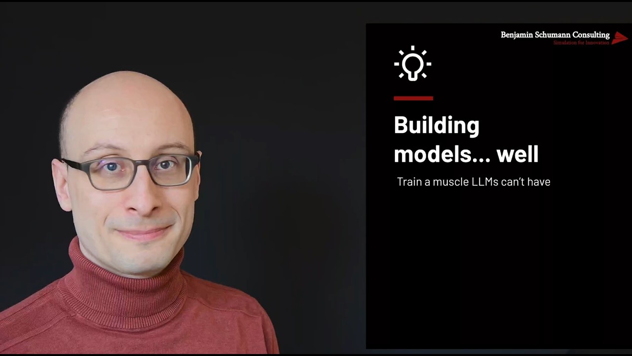 Building simulation models well: Train a muscle LLMs can’t have