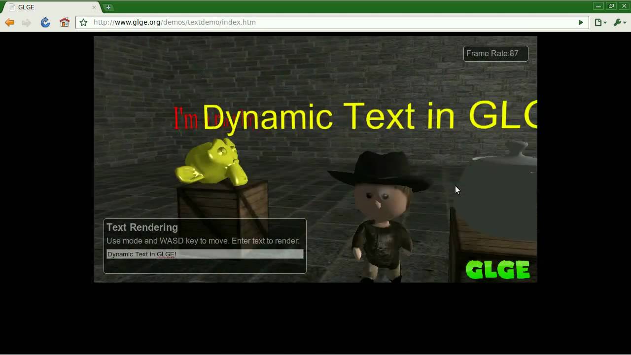 WebGL: Text Rendering in GLGE