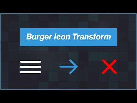 Arabic HTML CSS Tutorials Burger Icon Transform Effects - الورشه